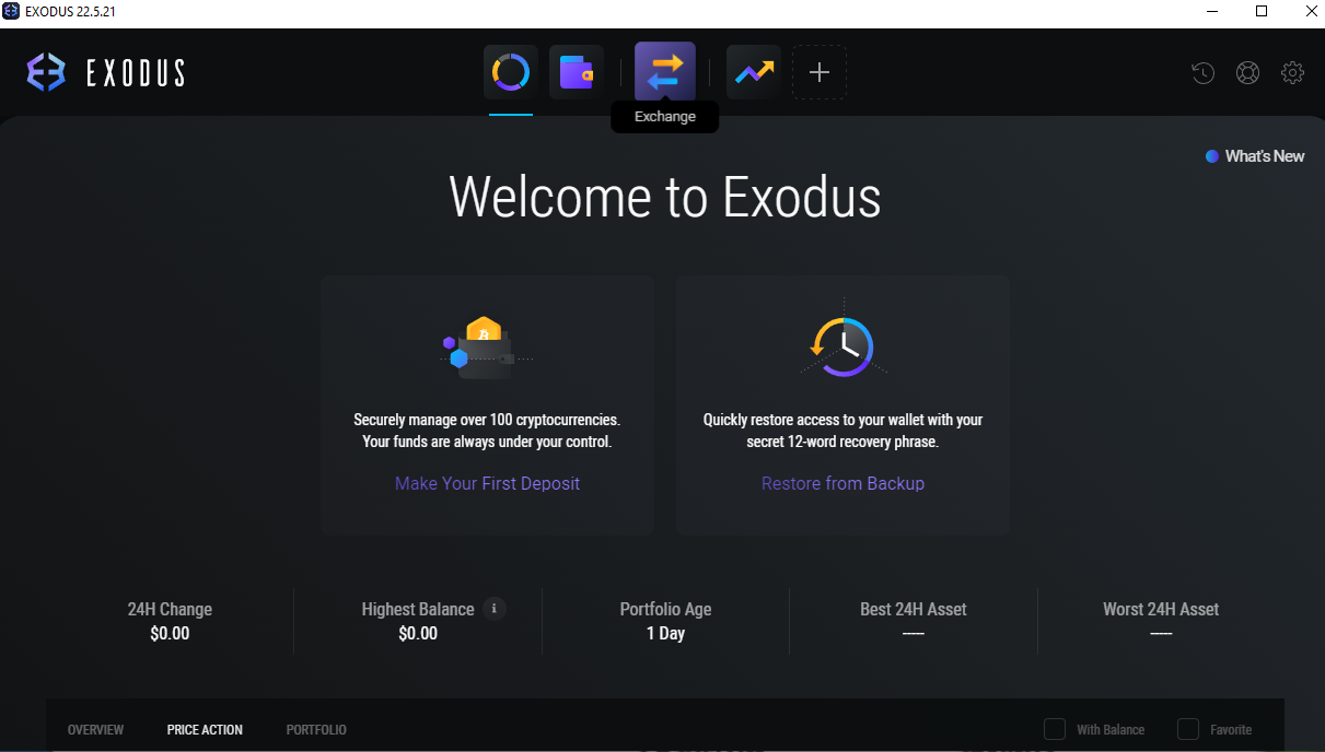 Exodus Wallet - Set Up Tutorial - Wealth Diagram