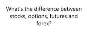 What's The Difference Between Stocks, Options, Futures And Forex ...